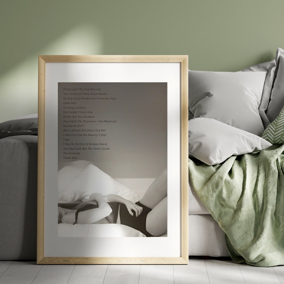 Taylor Swift the Tortured Poets Department Poster, TTPD Art, Digital ...
