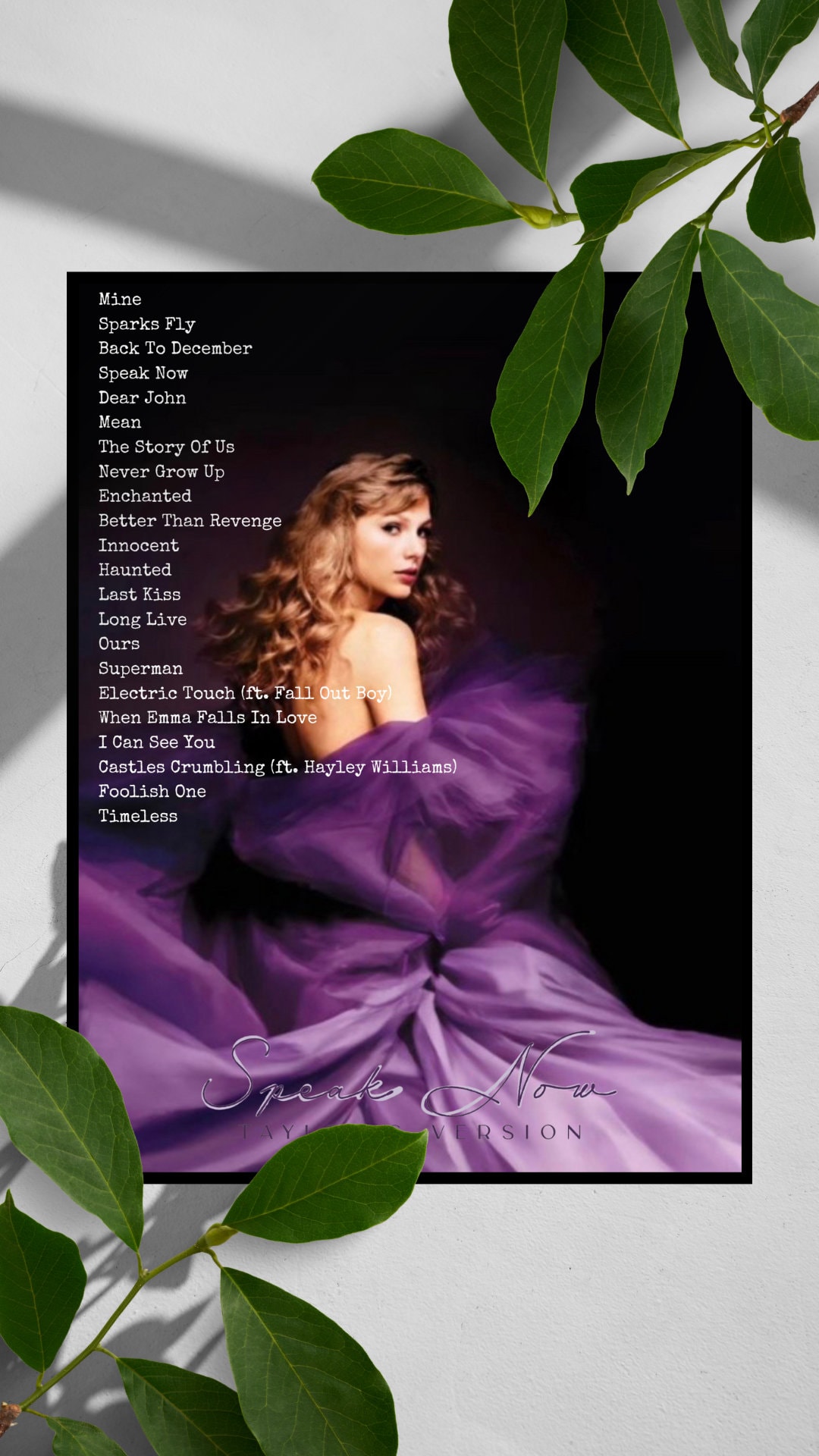 Taylor Swift Speak Now Poster, TS Album Art, Digital Print, Fan Art - Etsy
