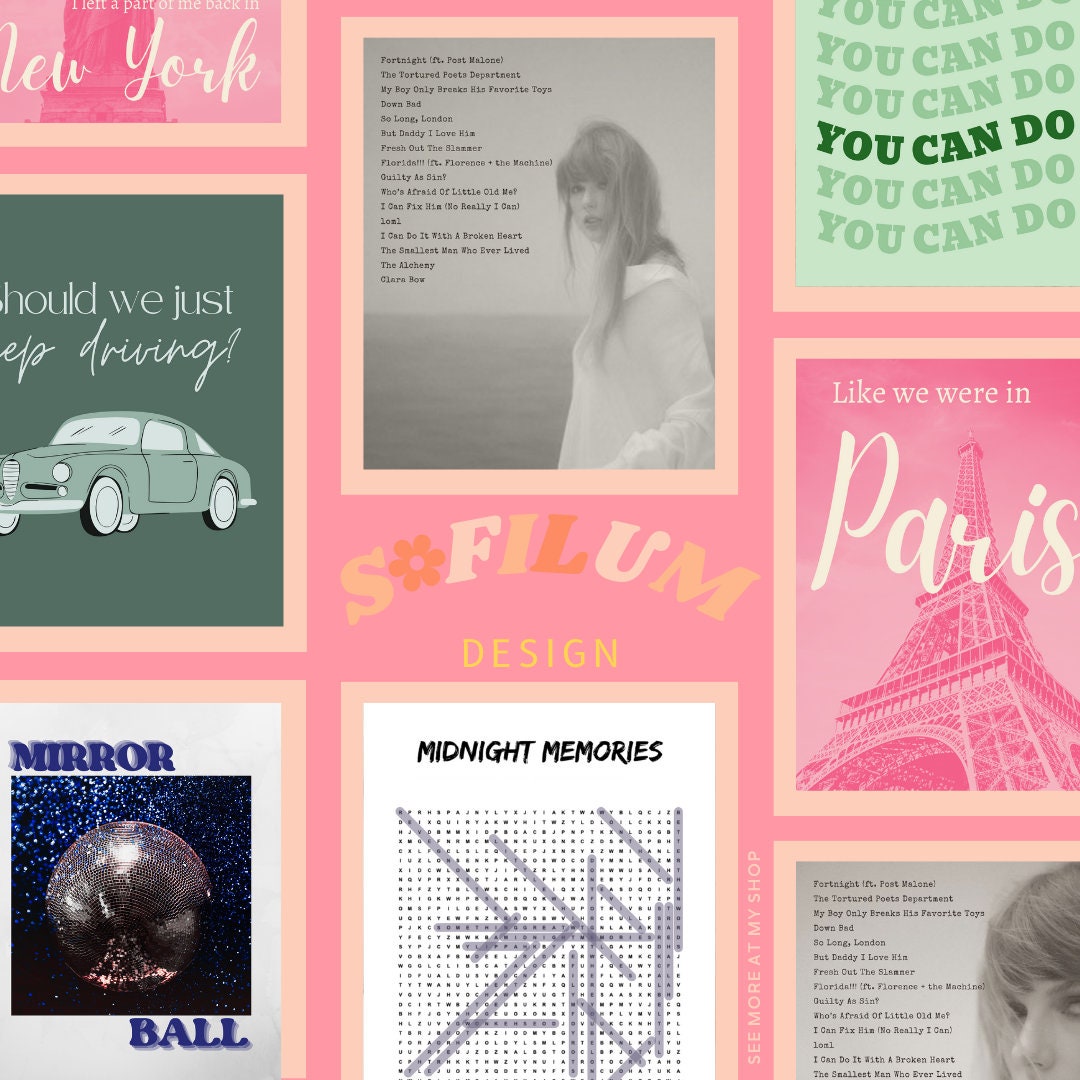 Taylor Swift the Tortured Poets Department Poster, TTPD Art, Digital ...