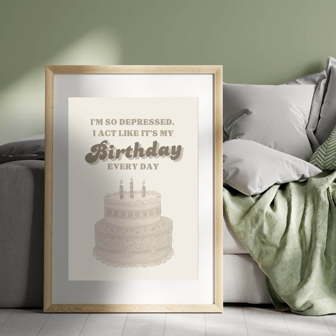 Taylor Swift Birthday Poster, ICDIWABH TTPD Art, Digital Print, Fan Art ...