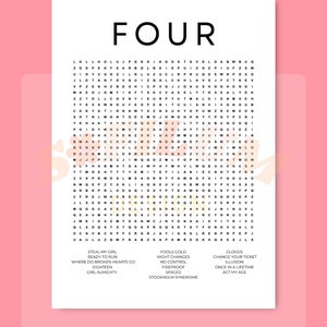 One Direction Word Search Puzzle | Activities for Kids | Activities for ...