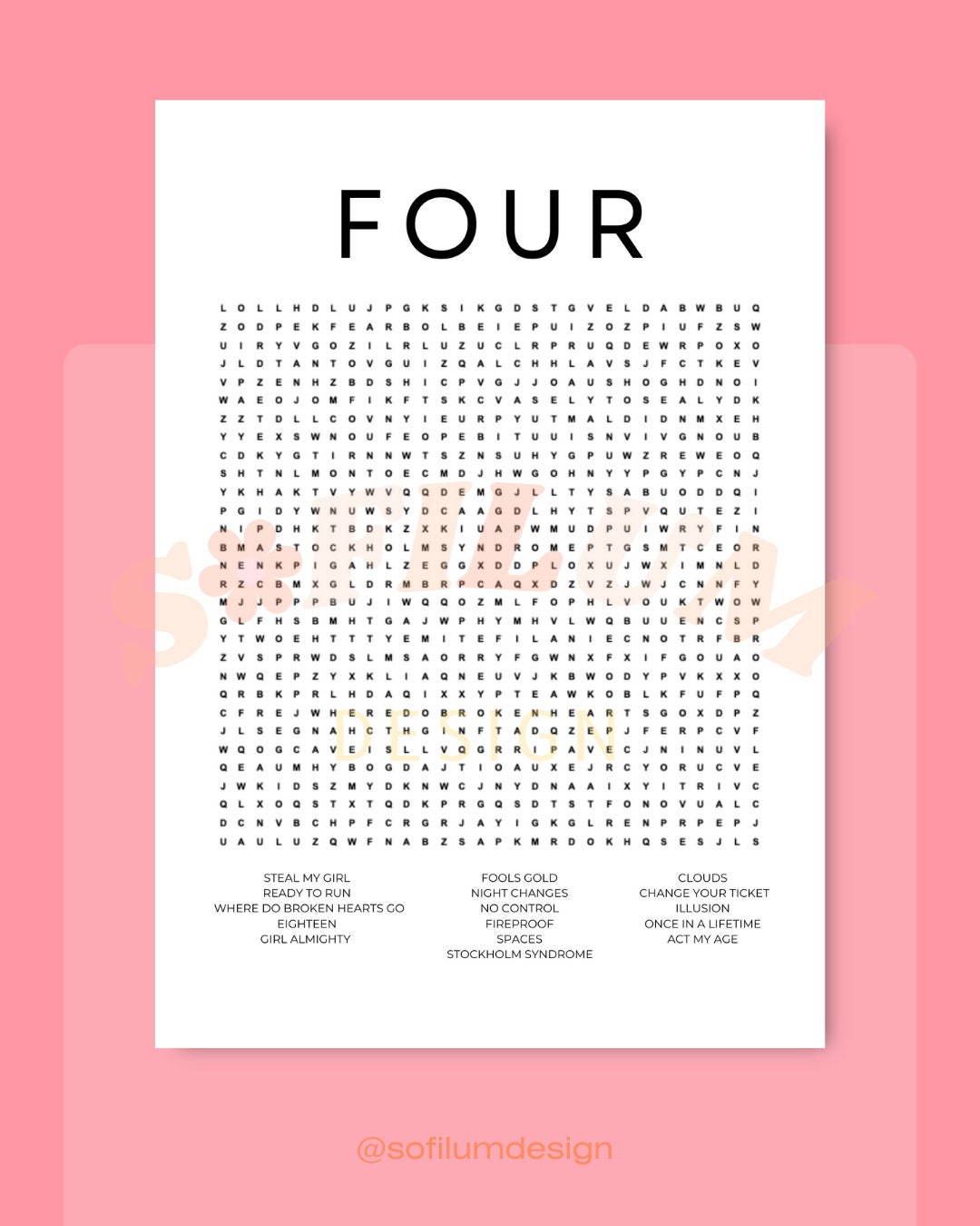 One Direction Word Search Puzzle | Activities for Kids | Activities for ...