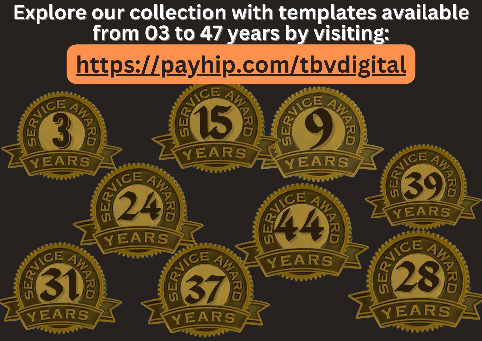 30 Years Service Award - Certificate Template in Ms Word - Etsy