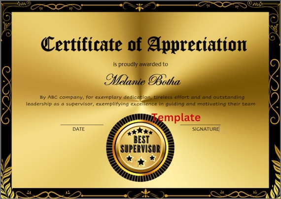 Microsoft Word Award Certificate