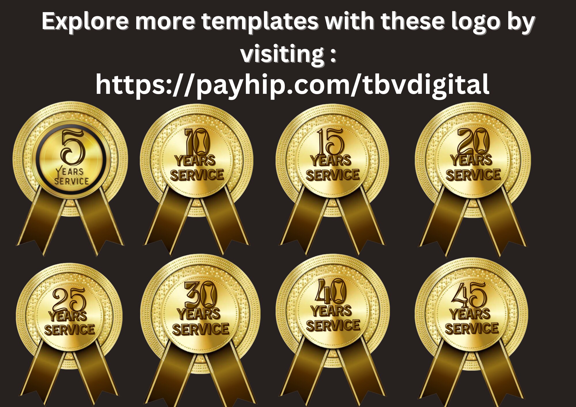 45 Years Service - Certificate Template in Ms Word - Etsy