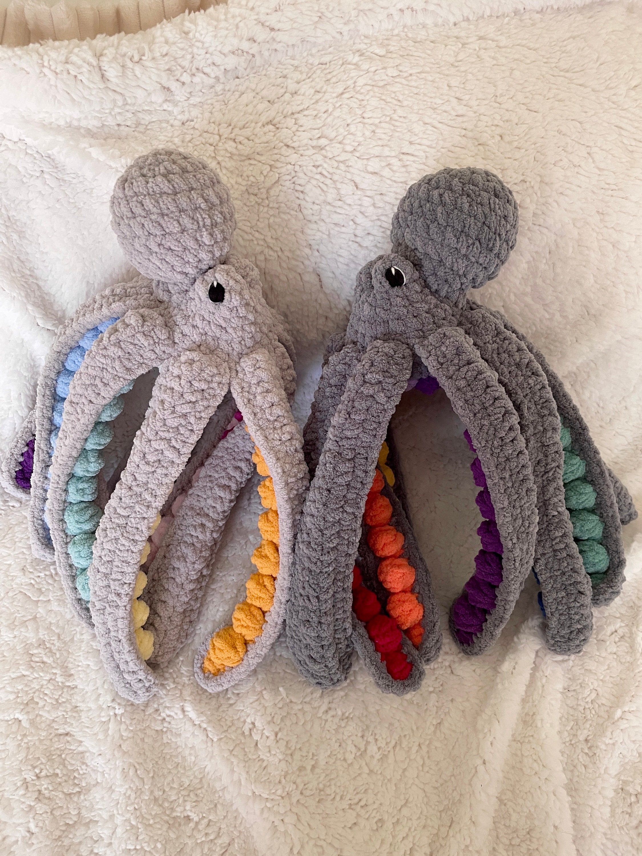 MADE TO ORDER Rainbow Crochet Octopus Anchor Octopus Octopus Stuffed ...