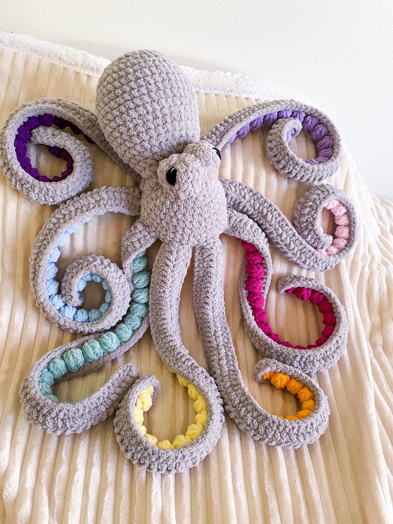 Giant Crochet Octopus Stuffed Animal: 50" Plush Toy - Etsy