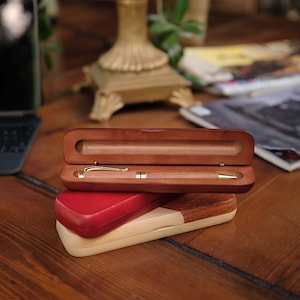 Personalized, Pen Set Box, Personalized Rosewood Pen Case, Exotic ...