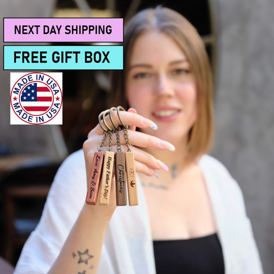 Personalized Wood Keychain, Custom Wood Keychain,monogrammed Wood ...