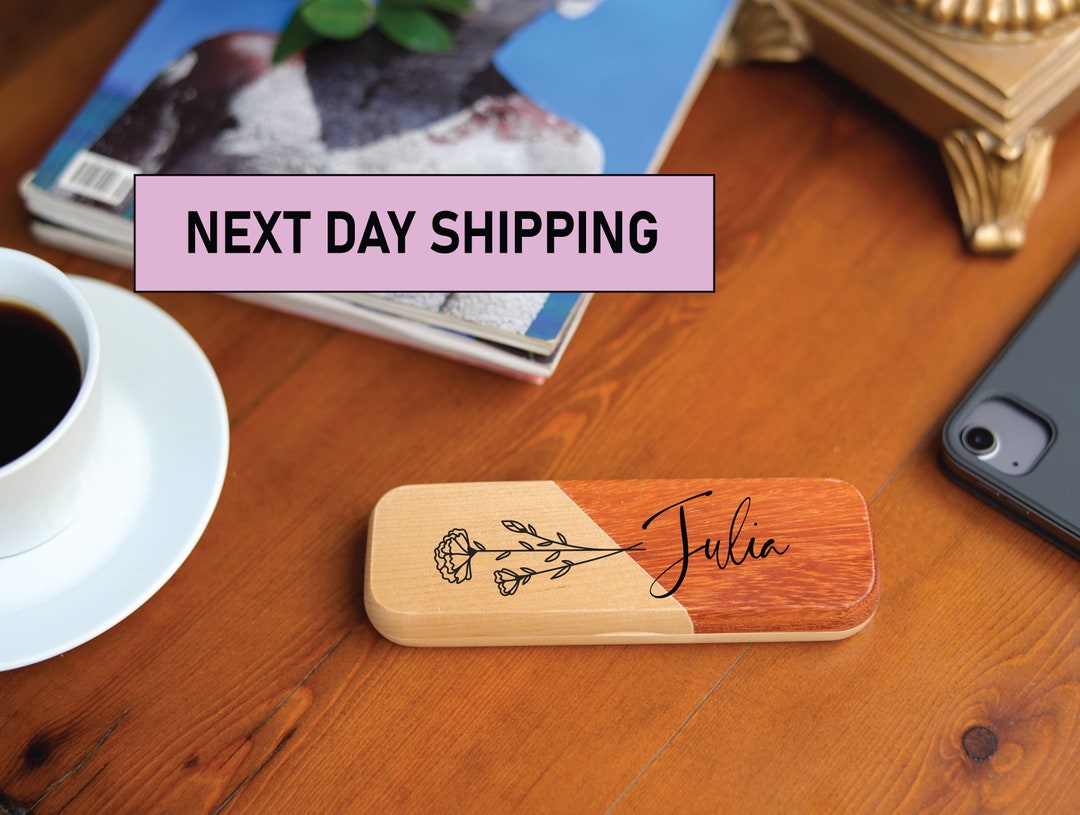 Custom Name Birth Flower ,wood Pen Set,monogrammed Wood Pen,monogrammed ...