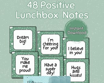 Lunch Box Notes Printable, Lunch Notes for Kids, Cute Lunchbox Notes ...
