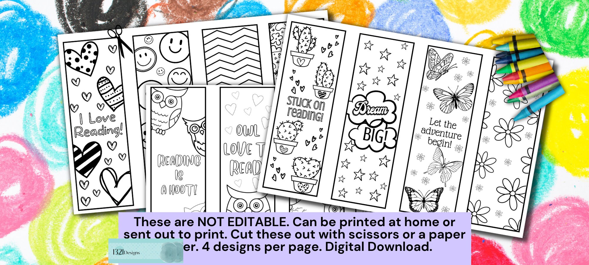 Printable Coloring Bookmarks, Cute Bookmarks, Kids Coloring Bookmarks ...