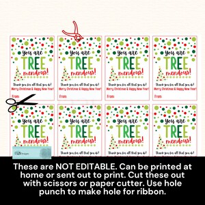 Christmas Tree Gift Tags: Holiday Treat Bag Tags (instant Download) - Etsy