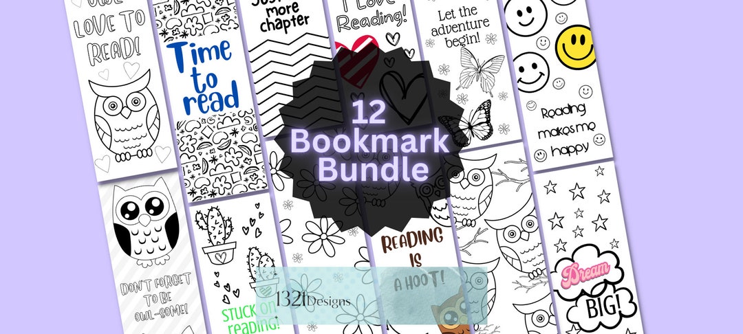 Printable Coloring Bookmarks, Cute Bookmarks, Kids Coloring Bookmarks ...