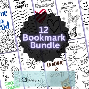 Printable Coloring Bookmarks, Cute Bookmarks, Kids Coloring Bookmarks ...
