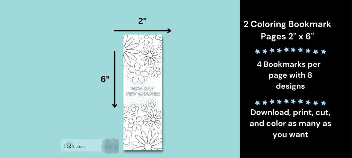 Printable Cute Flower Coloring Bookmarks Floral Bookmarks - Etsy Canada