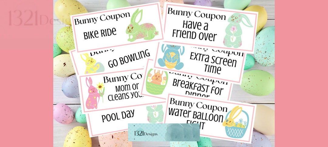 Printable Easter Egg Filler Coupons, Easter Egg Fillers, Egg Fillers ...