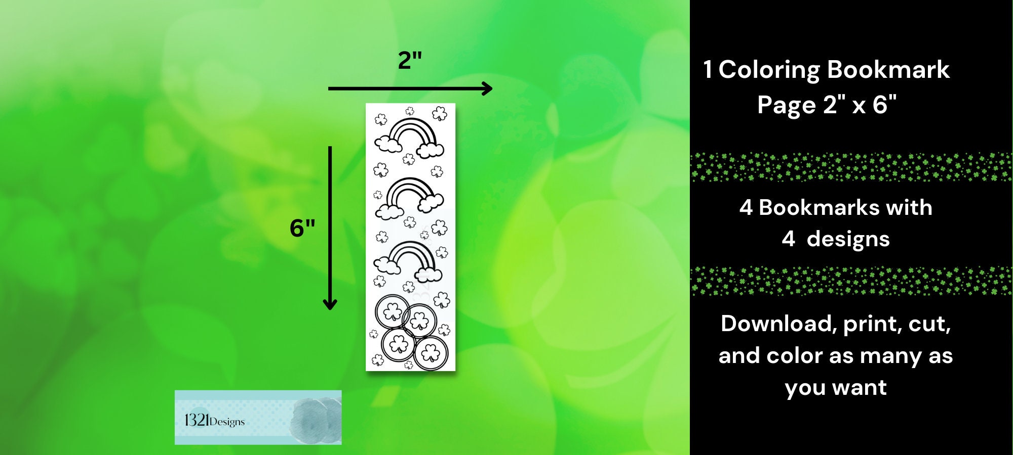 Printable Coloring Bookmarks, Cute Bookmarks, St Patricks Day Bookmarks ...