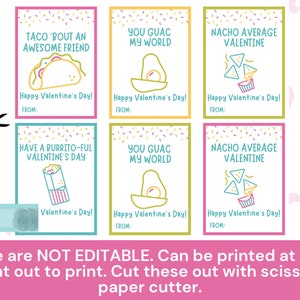 Taco Valentine's Day Printable Digital Download Preschool Valentine ...