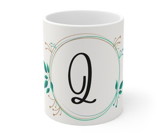 Letter Q Mug - Etsy