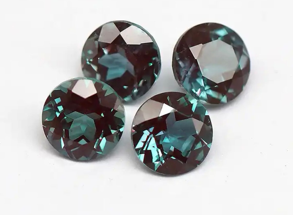 Czochralski Method Alexandrite Loose Gemstones, Lab Created Pulled ...