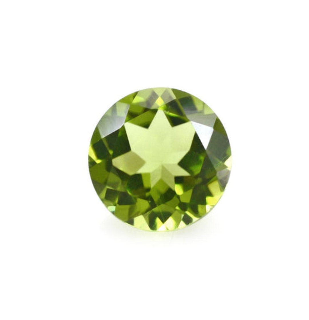 Natural Genuine Unheated Peridot Round Faceted Loose Gemstones, August ...