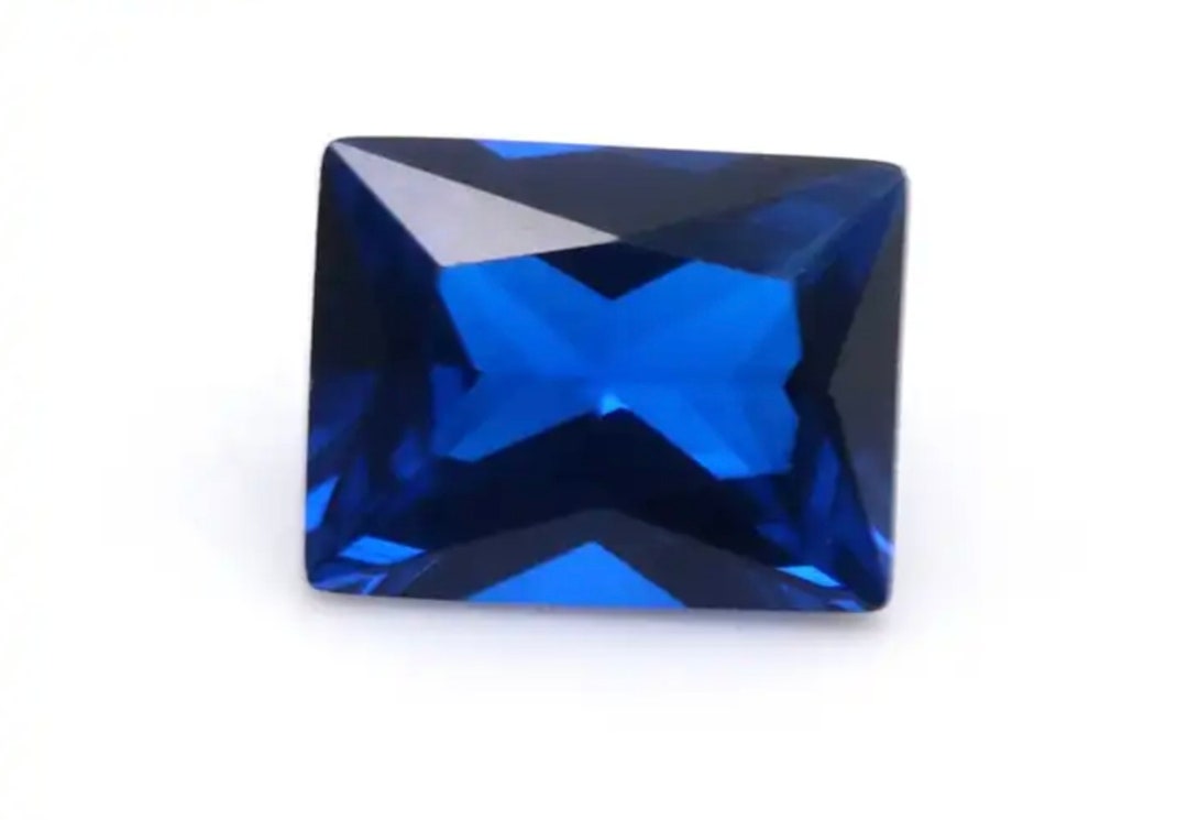 Lab Created Blue Spinel Baguette Radiant Faceted AAA Loose Gemstones ...