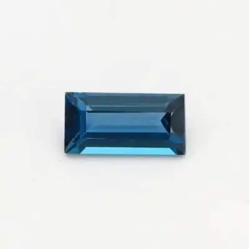 Natural Genuine London Blue Topaz Baguette Faceted Loose Stones ...