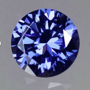 Cubic Zirconia Tanzanite Purple Blue Color Round Faceted AAA Loose Gemstones, CZ Luxury Jewelry ...