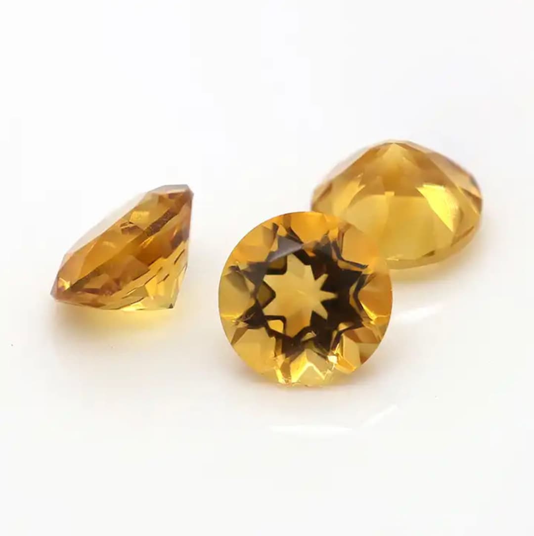 Natural Genuine Citrine Round Faceted AAA Loose Stones, November ...
