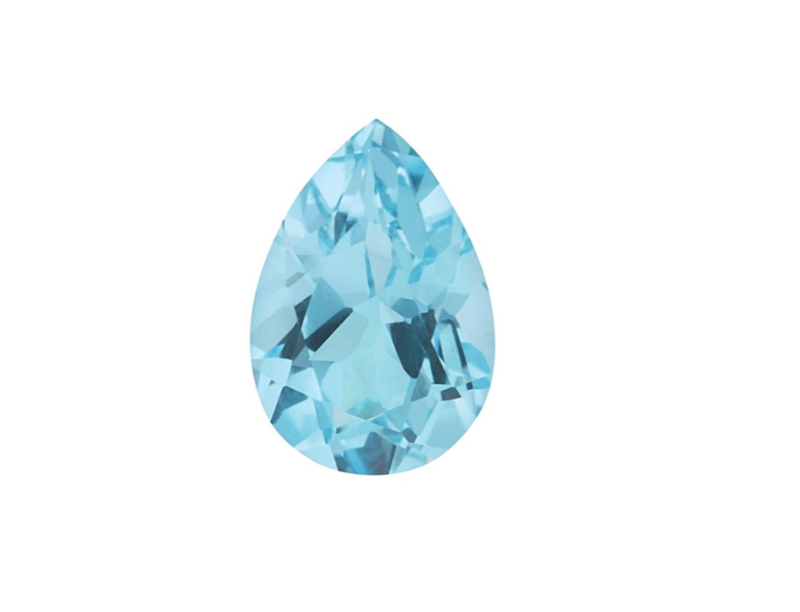 Natural Genuine Sky Blue Topaz Pear Faceted AAA Loose Stones, December ...