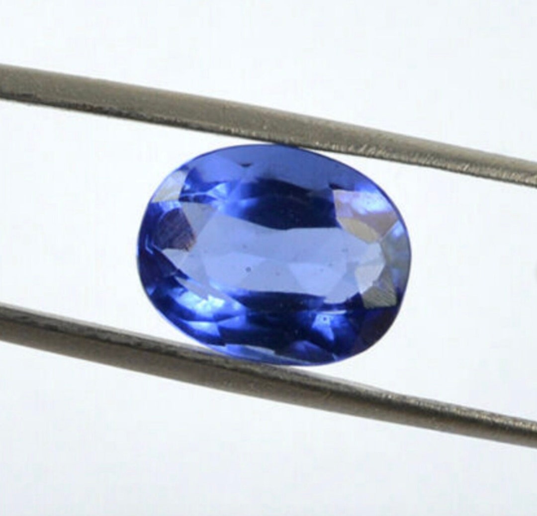Lab-created Blue Sapphire Diffusion Oval Faceted Loose Gemstones for ...