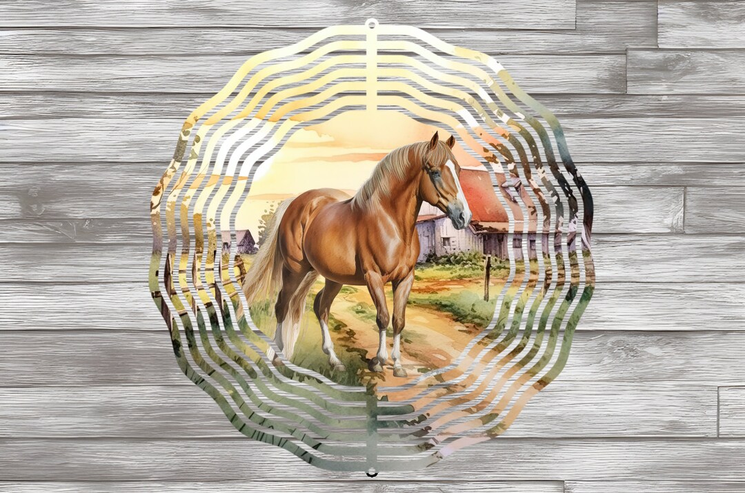 Horse the Farm Wind Spinner Sublimation PNG, Wind Spinner Design ...