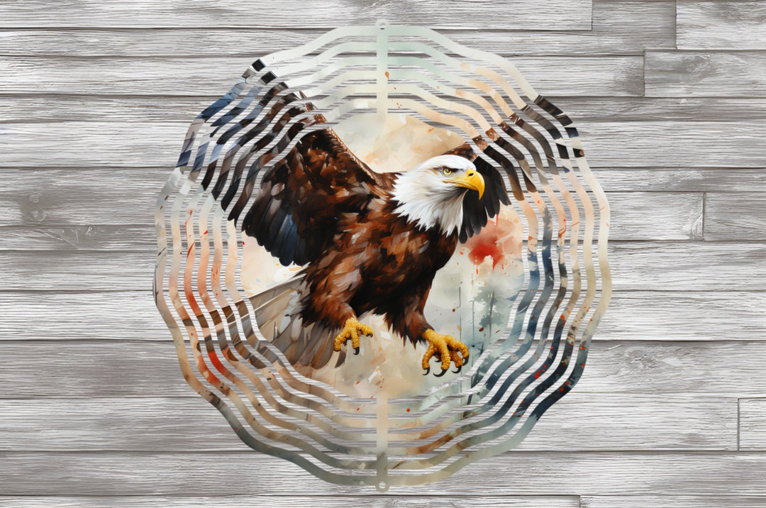 Bald Eagle Flying Wind Spinner Sublimation PNG Wind Spinner Design Wind ...
