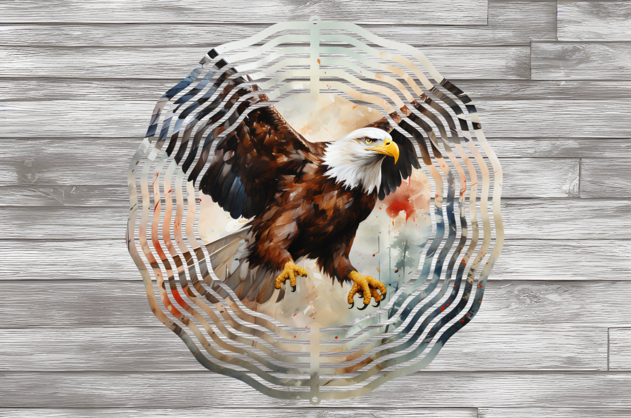 Bald Eagle Flying Wind Spinner Sublimation PNG Wind Spinner - Etsy