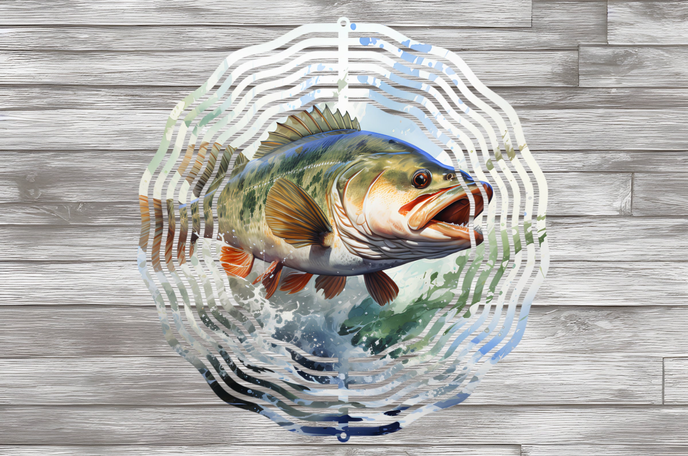 Bass Fisch 3 Wasser Wind Spinner Sublimation PNG Wind Spinner - Etsy.de