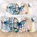 Blue Butterfly Pink Tree Flower Sublimation Instant Digital - Etsy