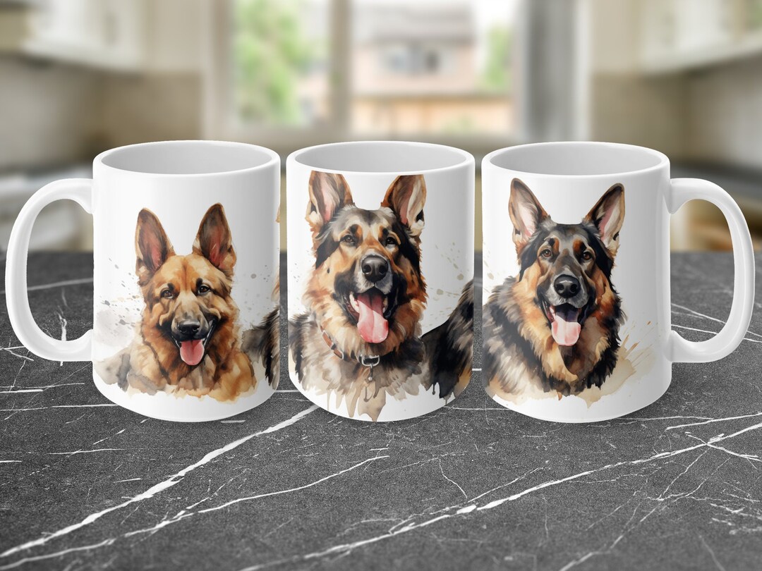 German Shepherd 2mug Wrap Sublimation Design Download 11 Oz 15 - Etsy