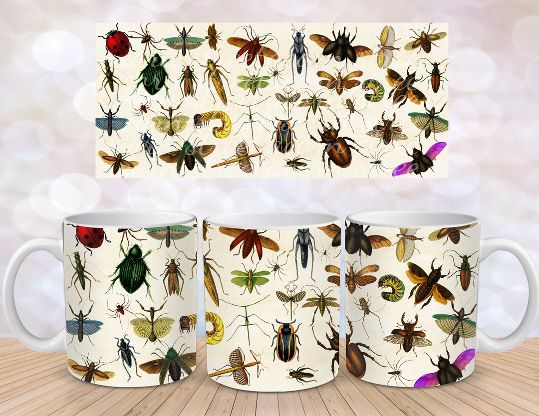 Bugs Insects Entomology Lover Mug Wrap Sublimation Design Download 11 ...