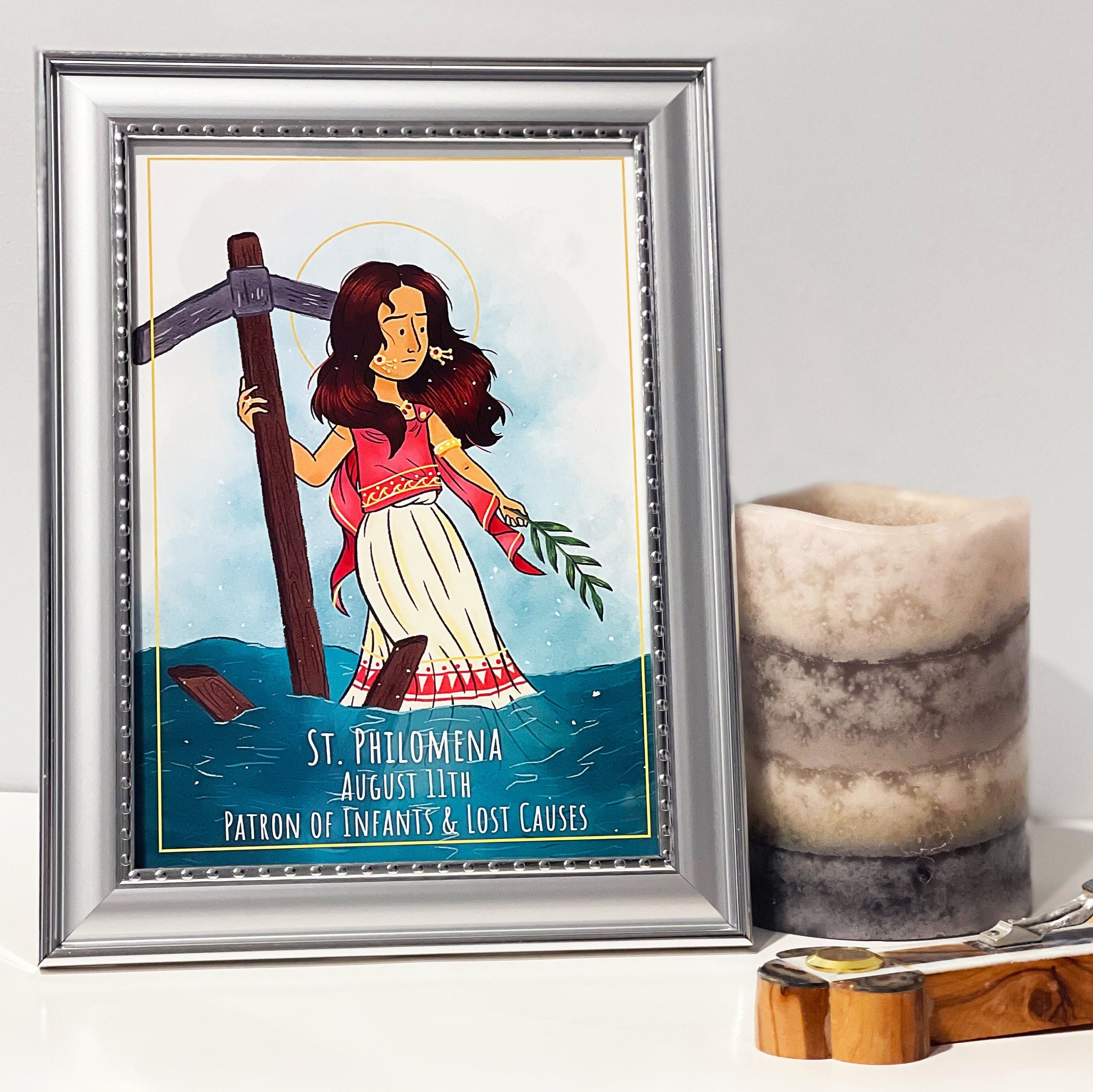St. Philomena, Saint Print, Catholic Saint, Catholic Gift - Etsy