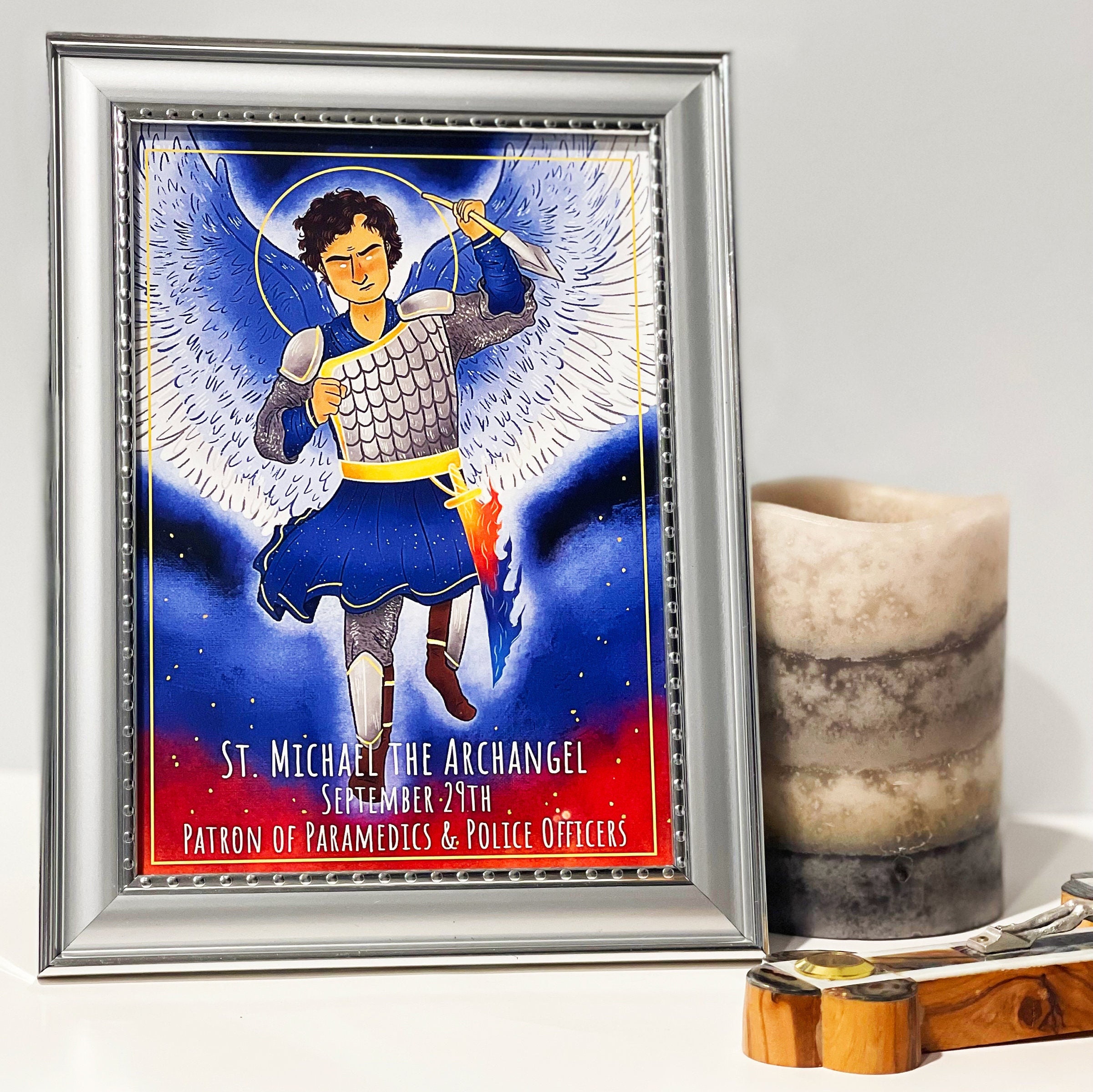 St. Michael the Archangel, Saint Print, Catholic Saint, Catholic Gift ...