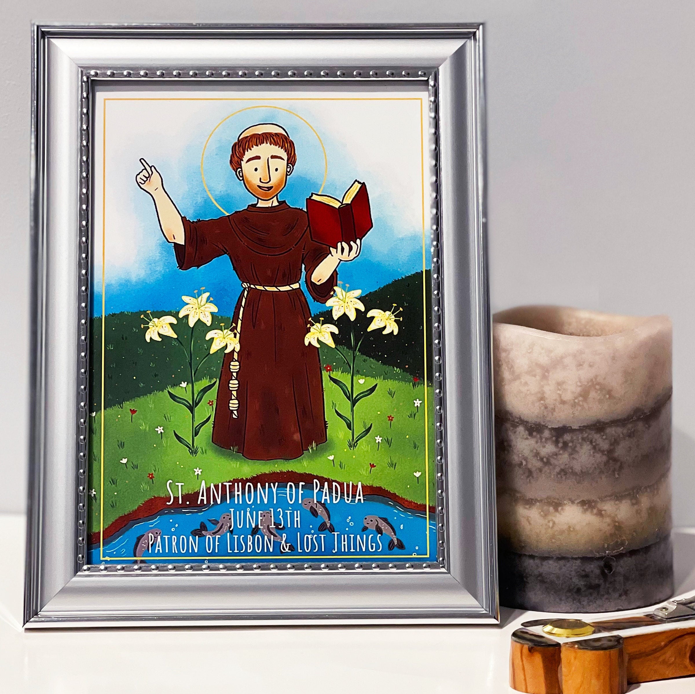 St. Anthony of Padua, Saint Print, Catholic Saint, Catholic Gift - Etsy