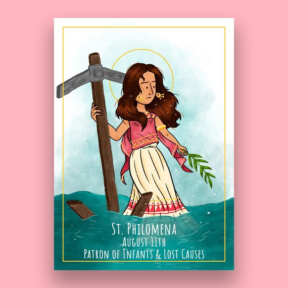 St. Philomena Saint Print Catholic Saint Catholic Gift - Etsy