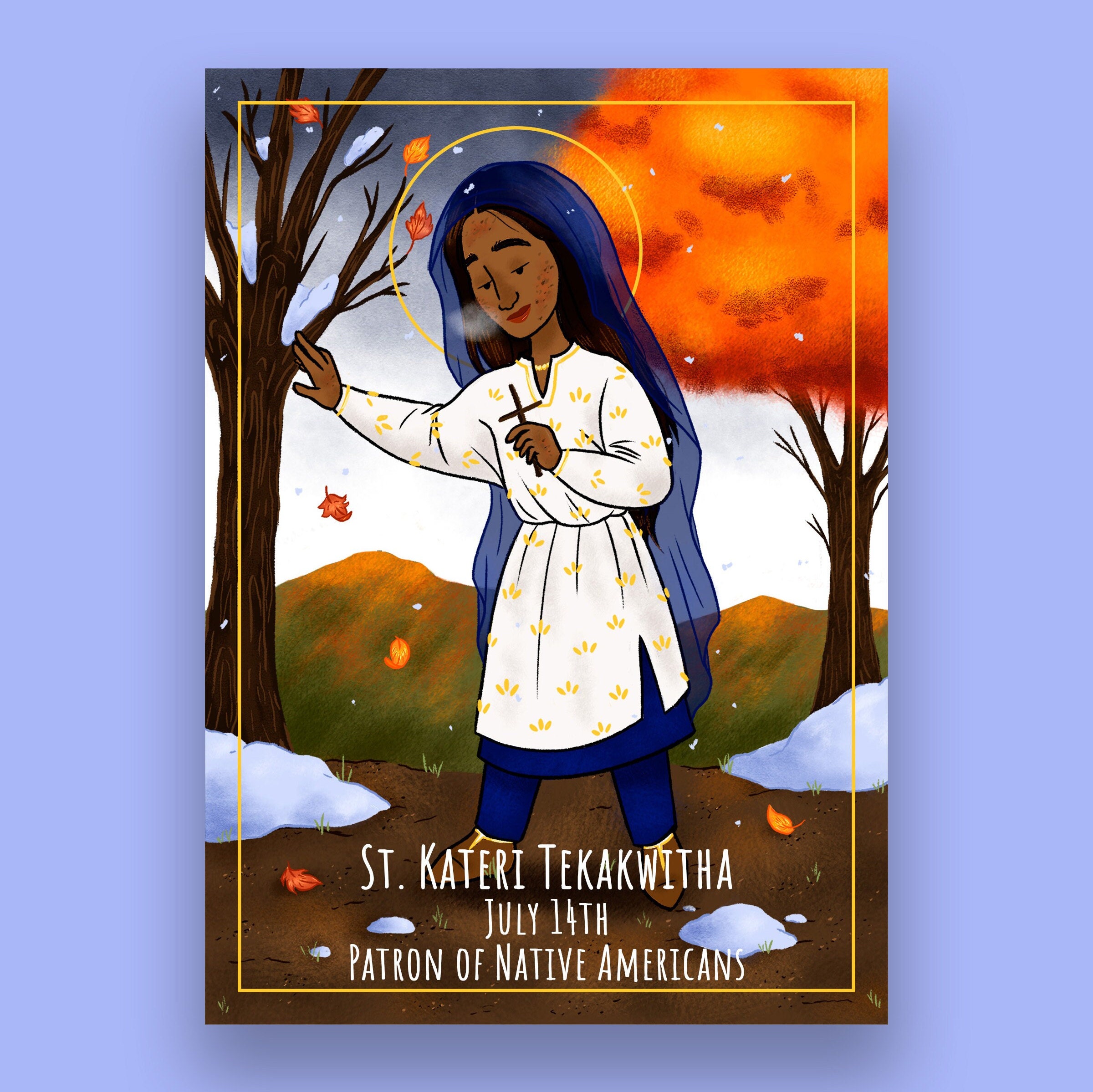 St. Kateri Tekakwitha Saint Print Catholic Saint Catholic - Etsy