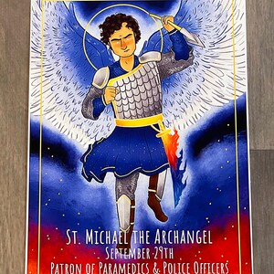 St. Michael the Archangel, Saint Print, Catholic Saint, Catholic Gift ...