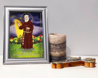 Cartoon Padre Pio - Etsy