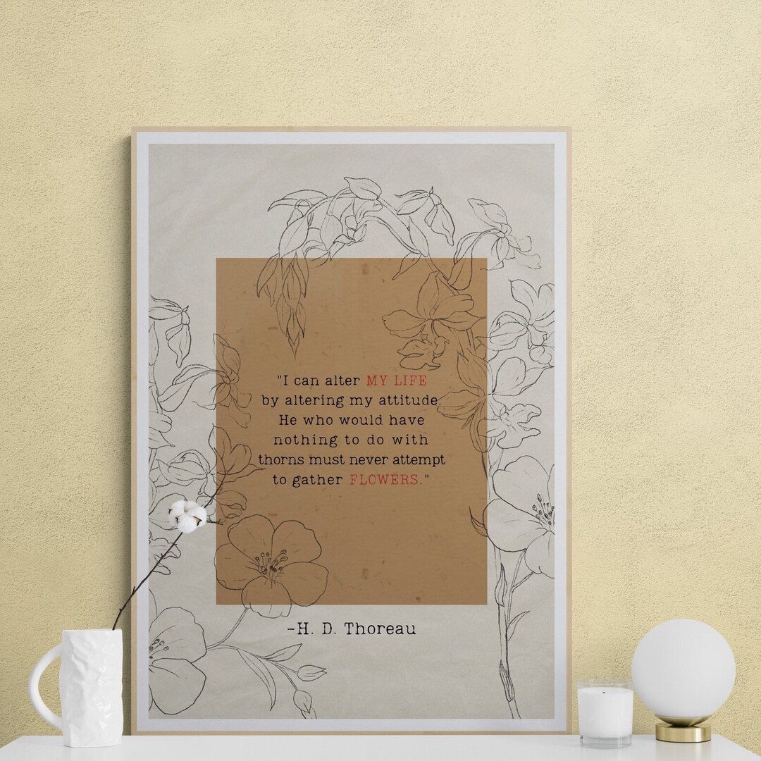 Henry David Thoreau Poem Art Inspirational Quote Quote - Etsy