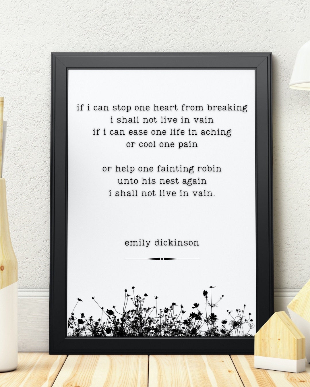 Emily Dickinson Poem Art, Inspirational Quote, Quote Print, Emily ...