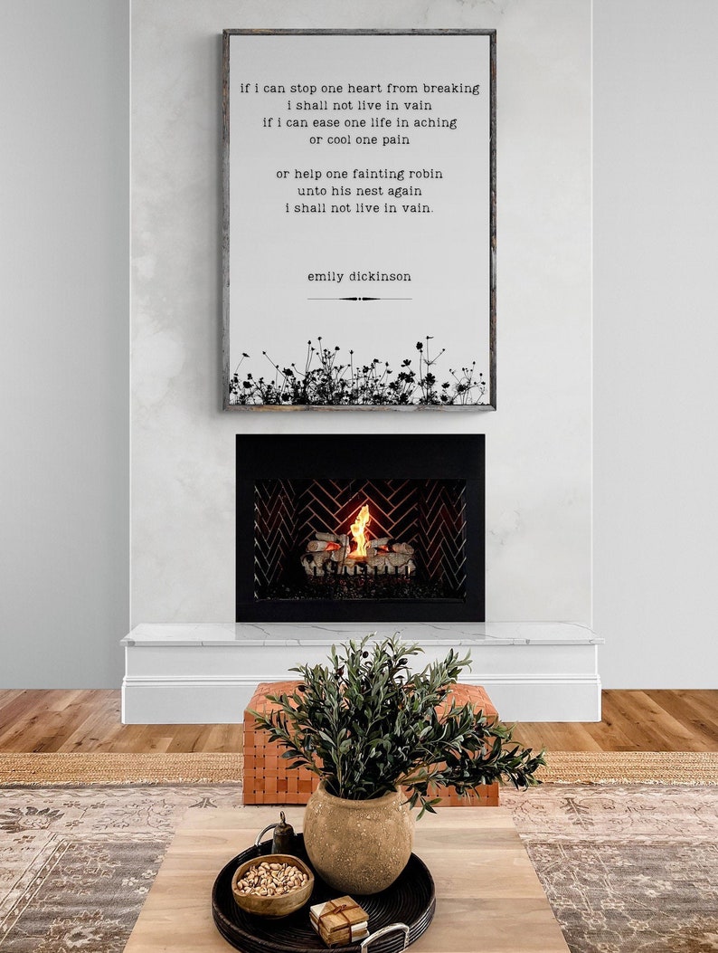 Emily Dickinson Poem Art, Inspirational Quote, Quote Print, Emily ...