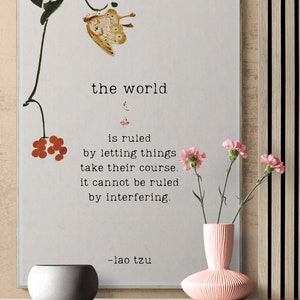 Zen Art Inspirational Quote Quote Print Lao Tzu's - Etsy